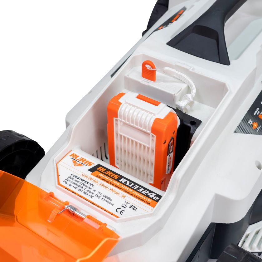 Masina de tuns gazon pe Acumulator RURIS RXI 3324e power alfa up ...